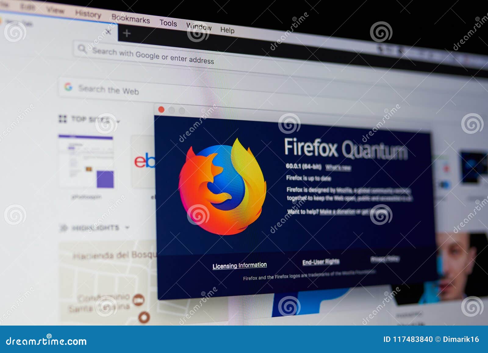 Firefox Quantum Internet Browser Editorial Image - Image of device ...
