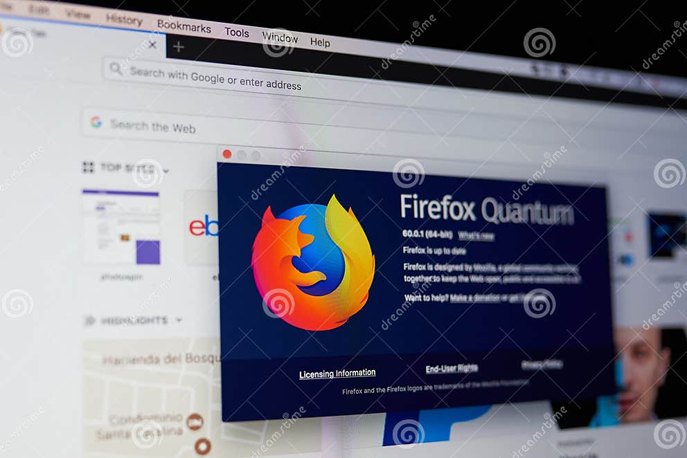 Firefox Quantum Internet Browser Editorial Image - Image of device ...