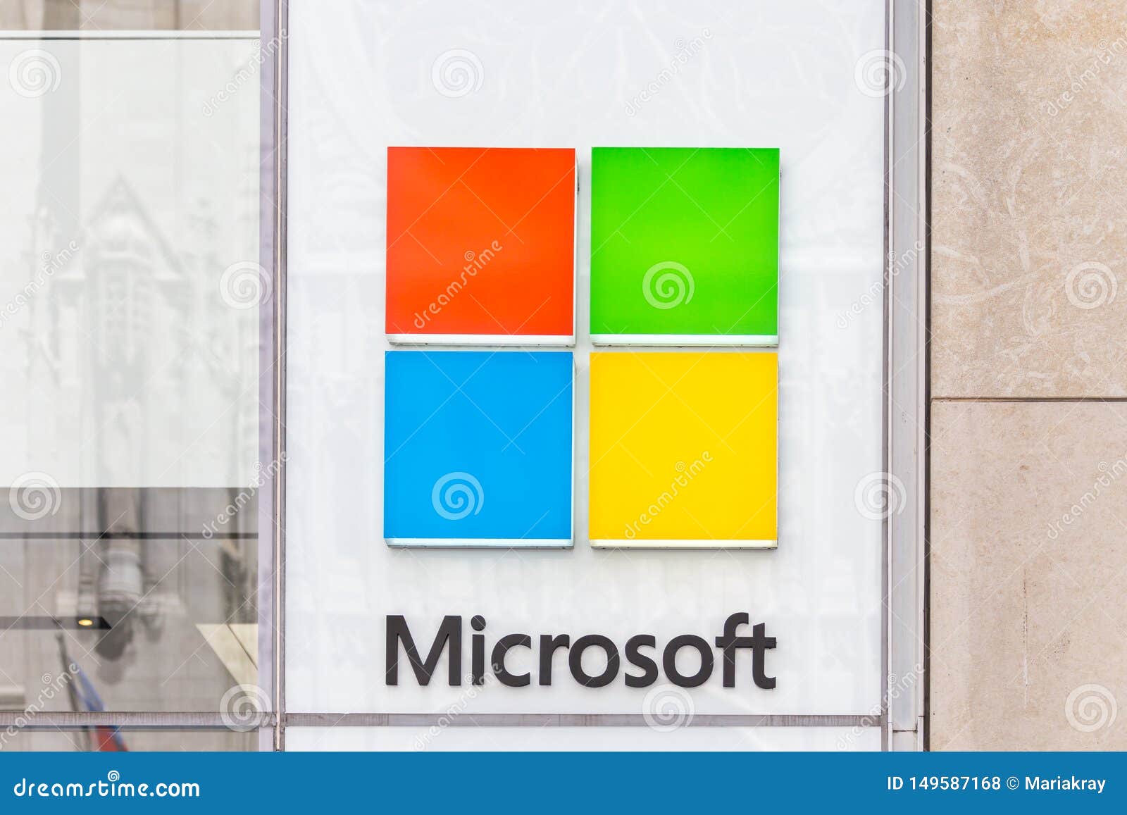 NEW YORK, USA - MAY 15, 2019: Microsoft Store In Manhattan. Microsoft ...