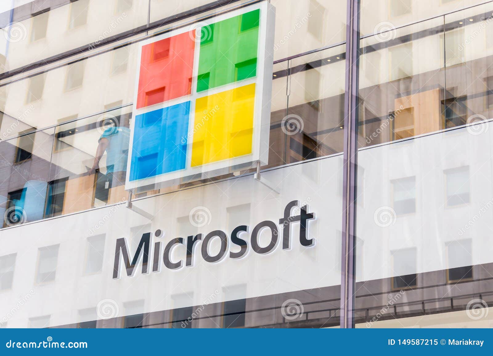 NEW YORK, USA - MAY 15, 2019: Microsoft Store In Manhattan. Microsoft ...