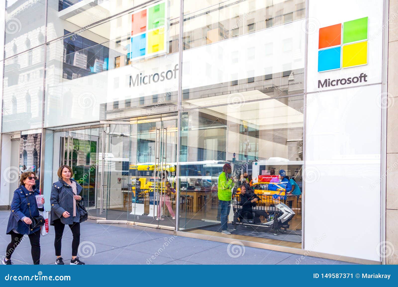 NEW YORK, USA - MAY 15, 2019: Microsoft Store in Manhattan. Microsoft ...