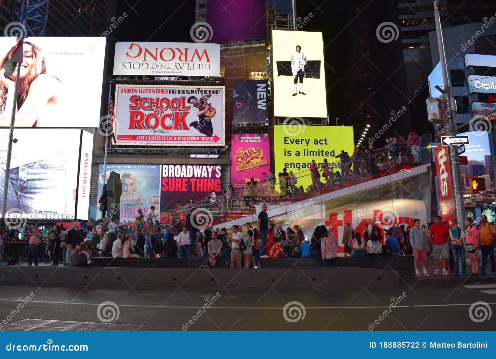 New York / USA - 15/06/2017 - Panoramic View of Times Square Editorial ...