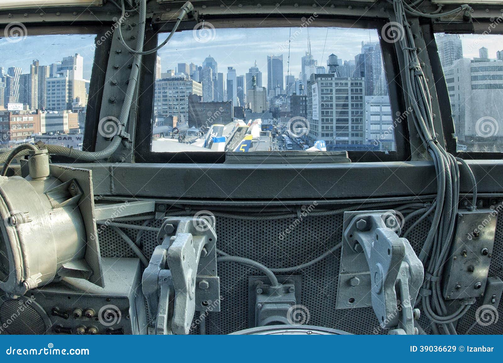 NEW YORK View from Airplane Cockpit Stock Image - Image of panorama ...