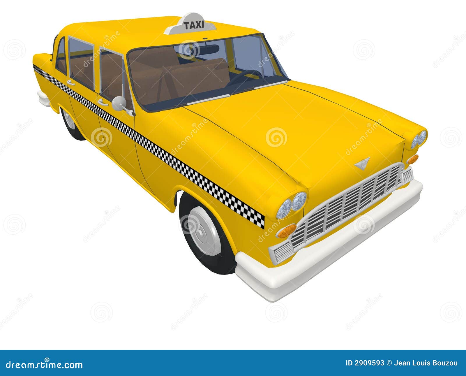 Yellow Taxi Car.Transport Taxis For Passengers. Taxi Station Single ...