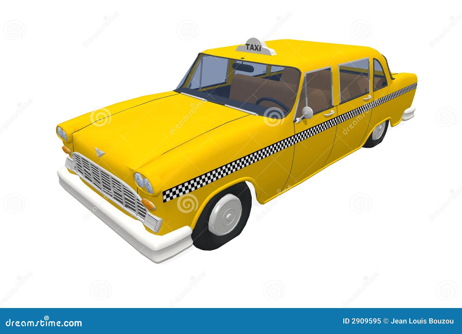 Yellow Cab Taxi NY Vector Illustration | CartoonDealer.com #136447060