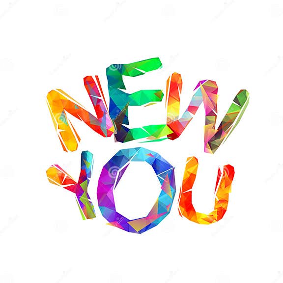 New You. Slogan for Personal Development Training Stock Vector ...