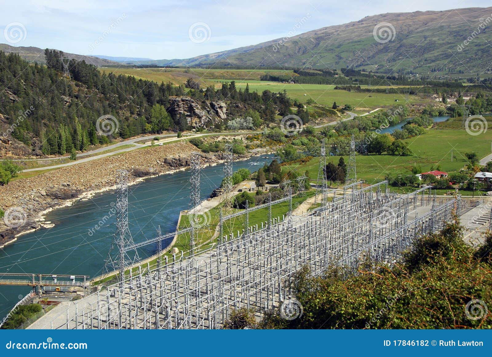 New Zealand Hydro Power Station Stock Photo - Image of tower, light ...