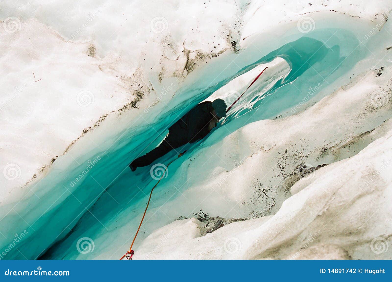 New Zealand Ice Climbing stock photo. Image of alps, crack - 14891742