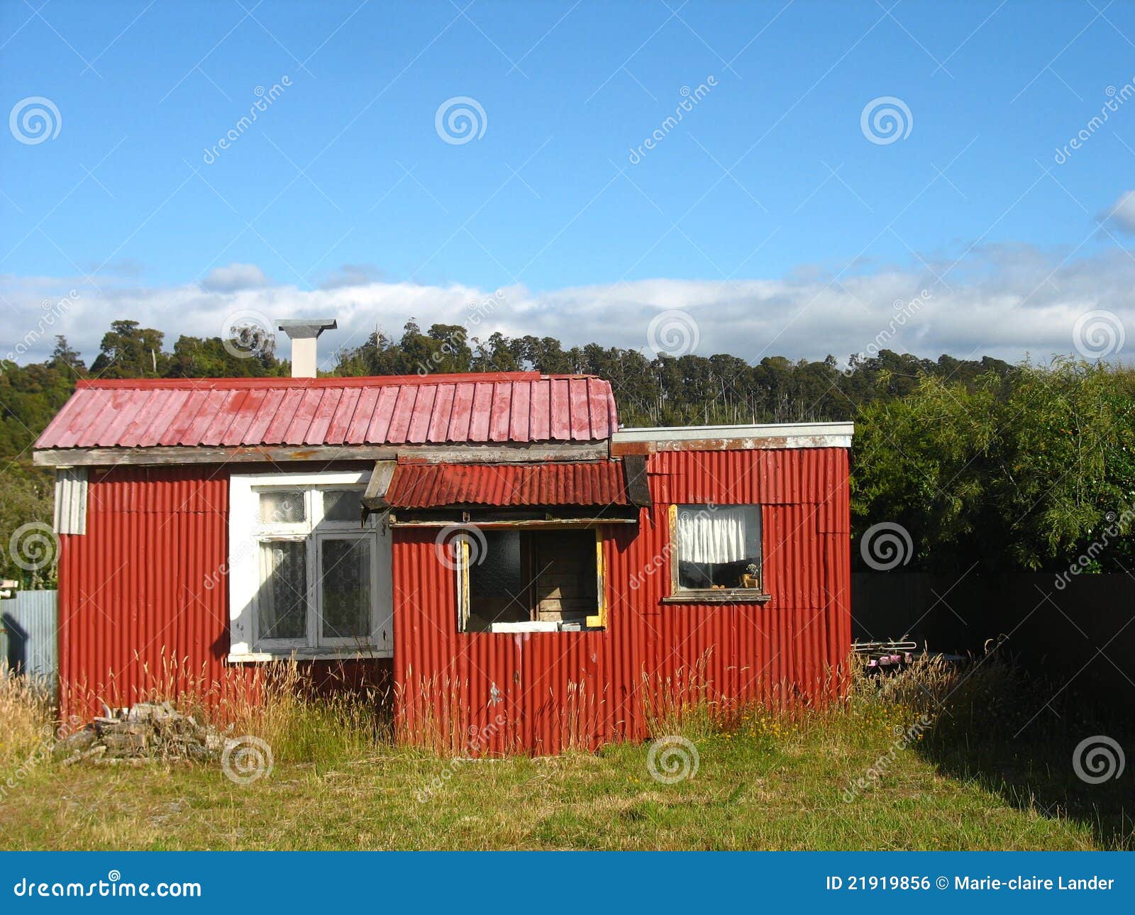 New Zealand shack. stock photo. Image of isolated, grass - 21919856