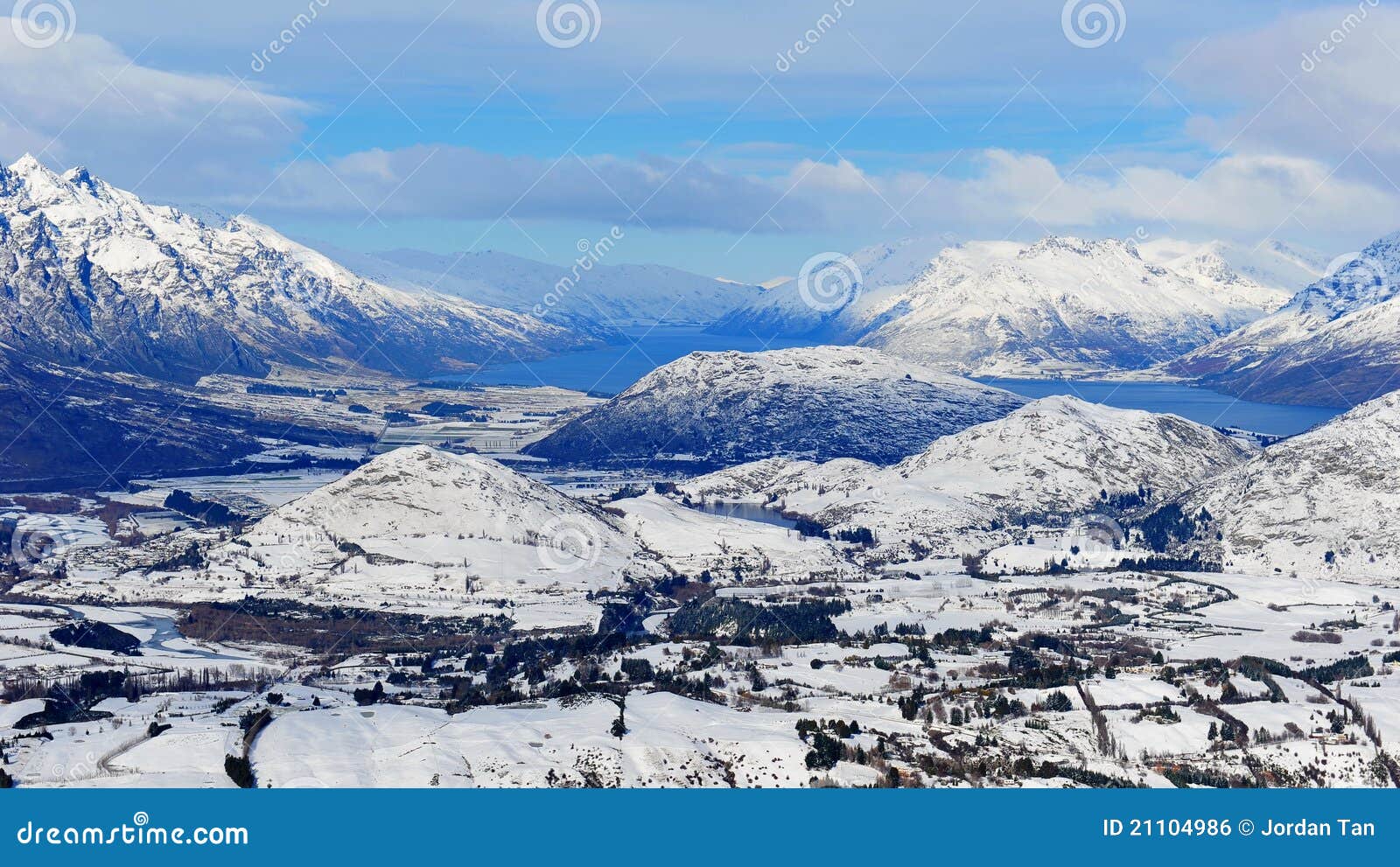 New Zealand snow mountains stock photo. Image of lake - 21104986