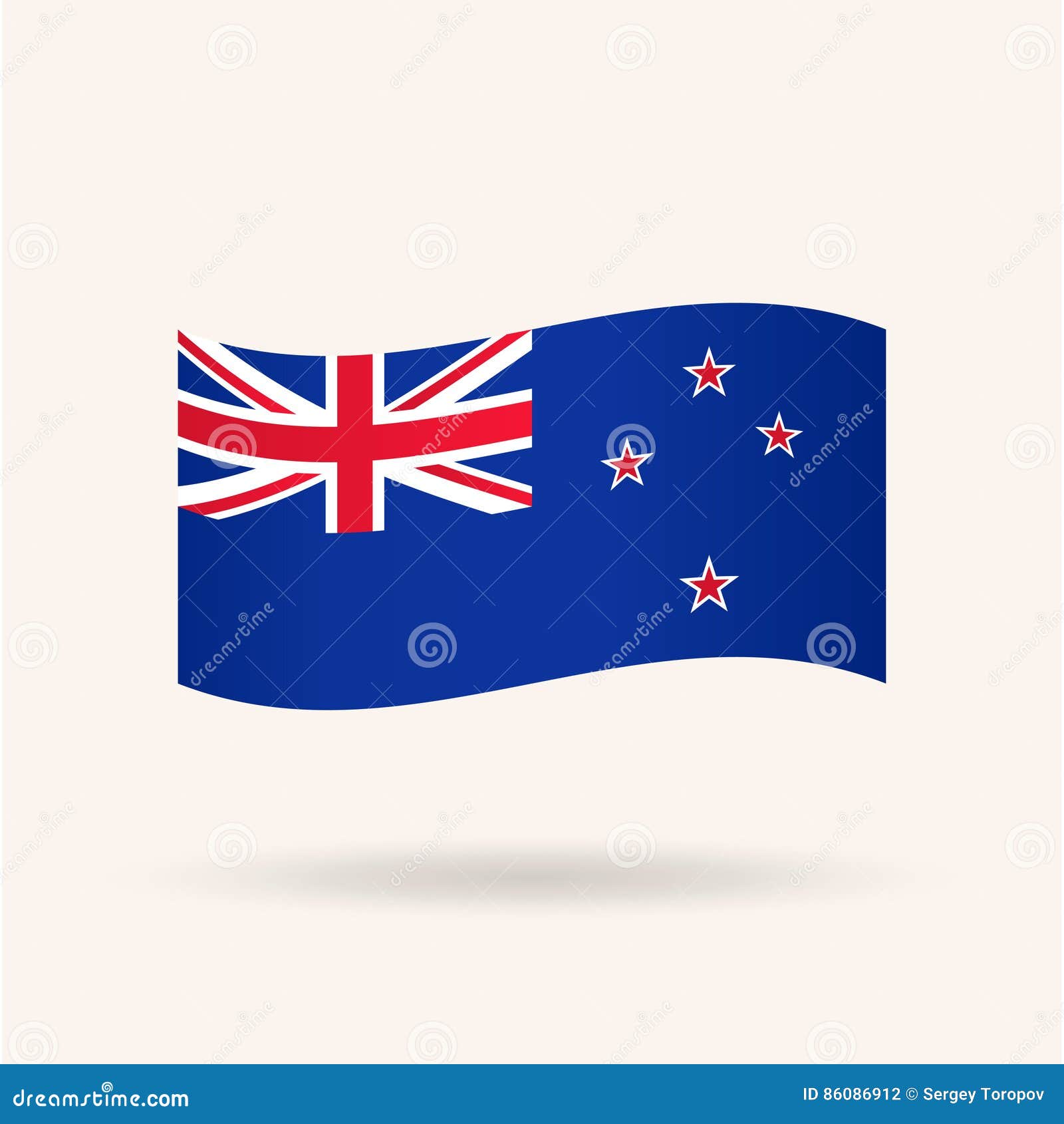 New Zeland flag stock vector. Illustration of australia - 86086912