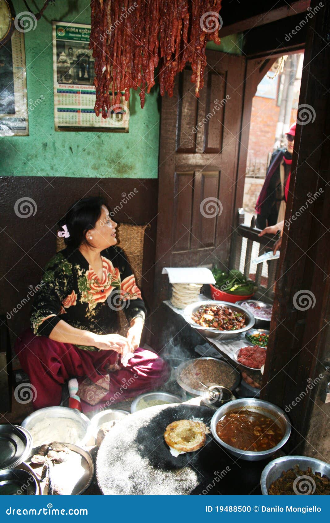 Newari restaurant editorial image. Image of patan, work - 19488500