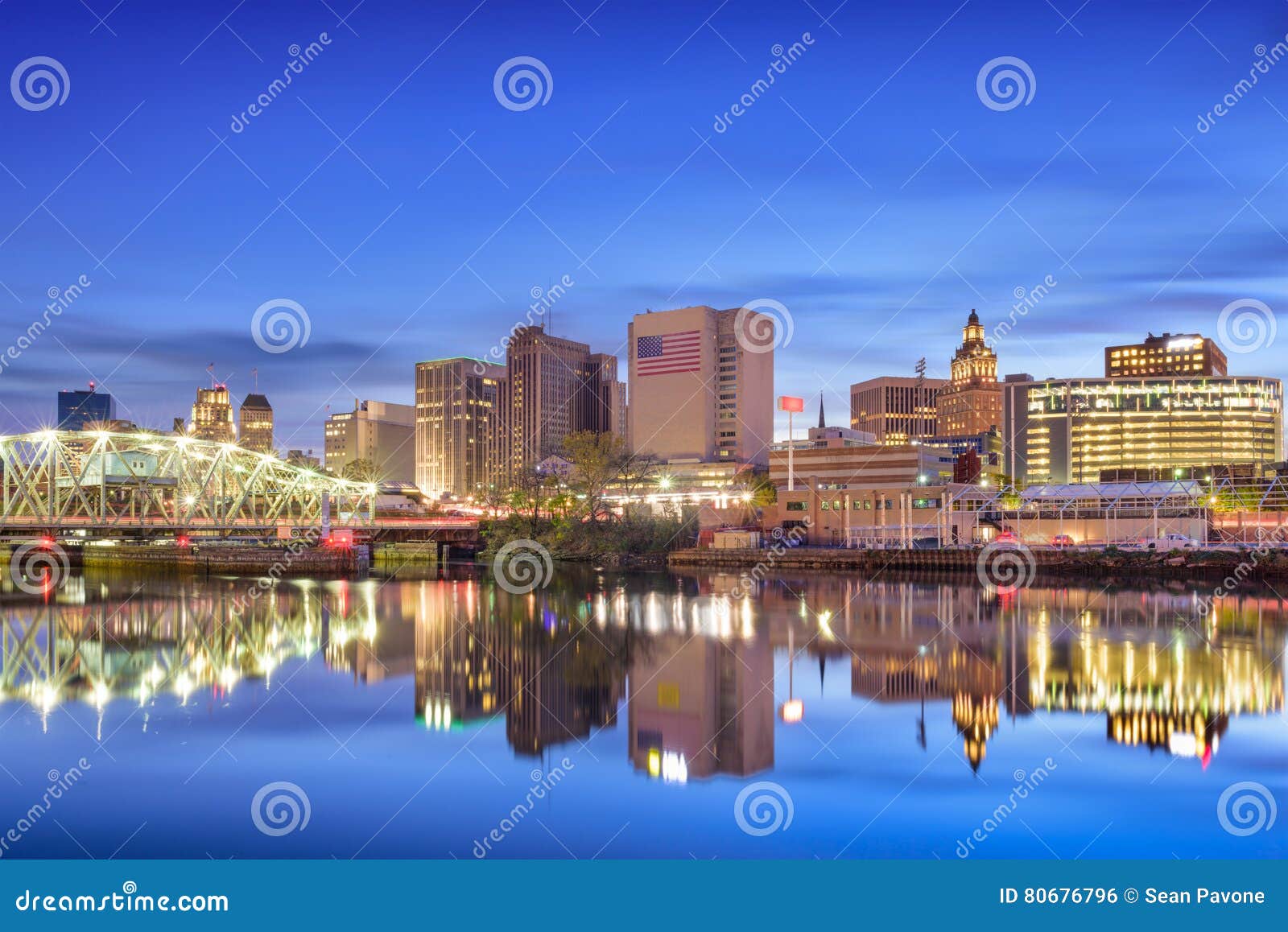 Newark, New Jersey Skyline stock photo. Image of river - 80676796