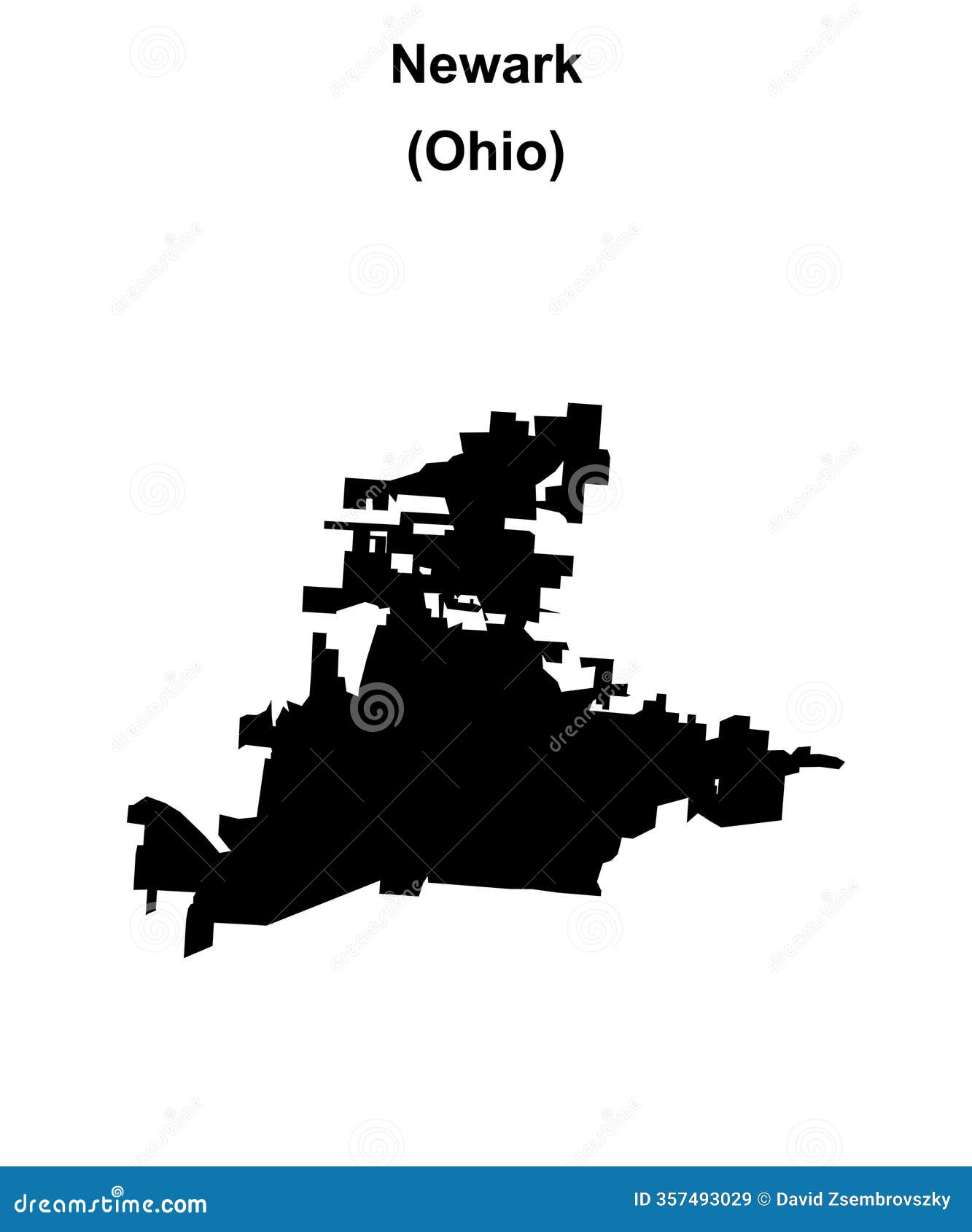 Newark Map. Detailed Black Map Of Newark City Poster With Streets ...