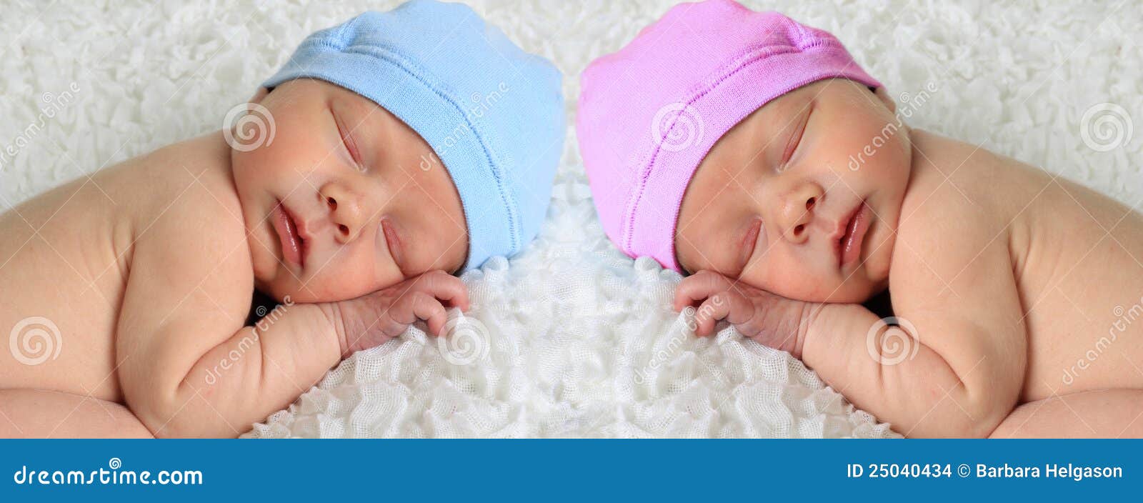 Newborn Babies Together With Their Mother Royalty-Free Stock Photo ...