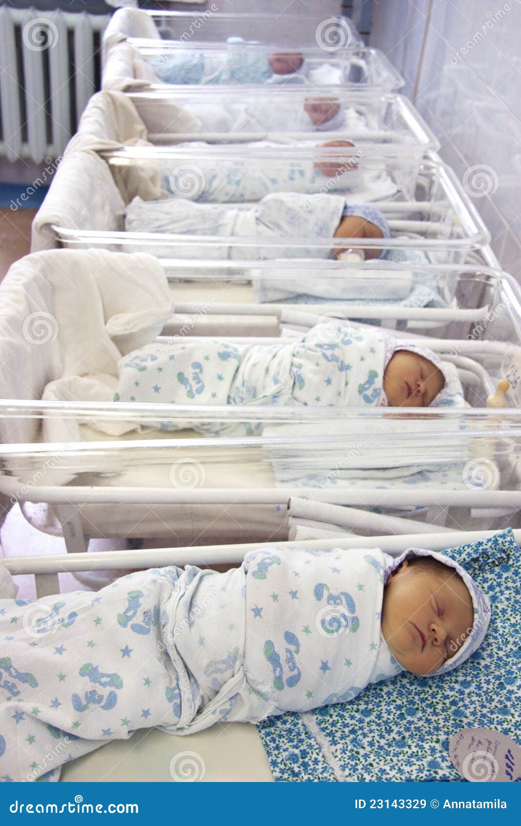 Newborn Babies Together With Their Mother Royalty-Free Stock Photo ...