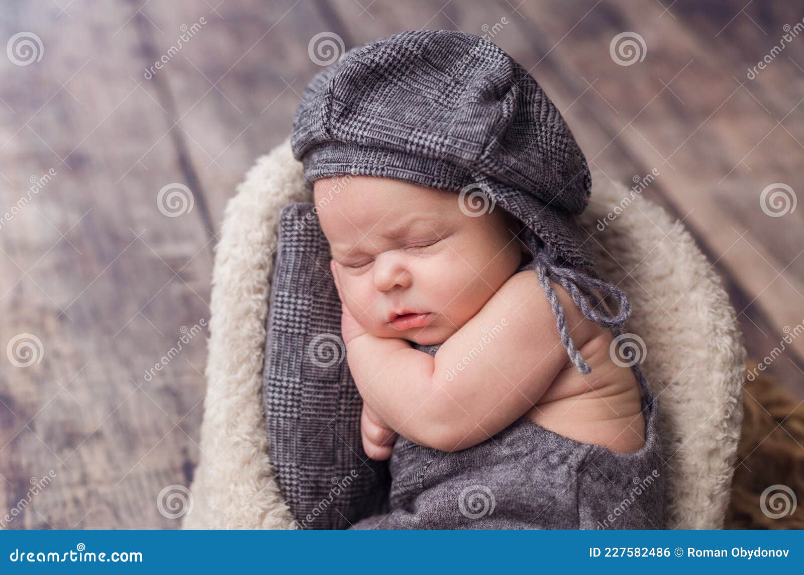 Newborn Baby Boy Dressed As a Bully Stock Photo - Image of baby ...