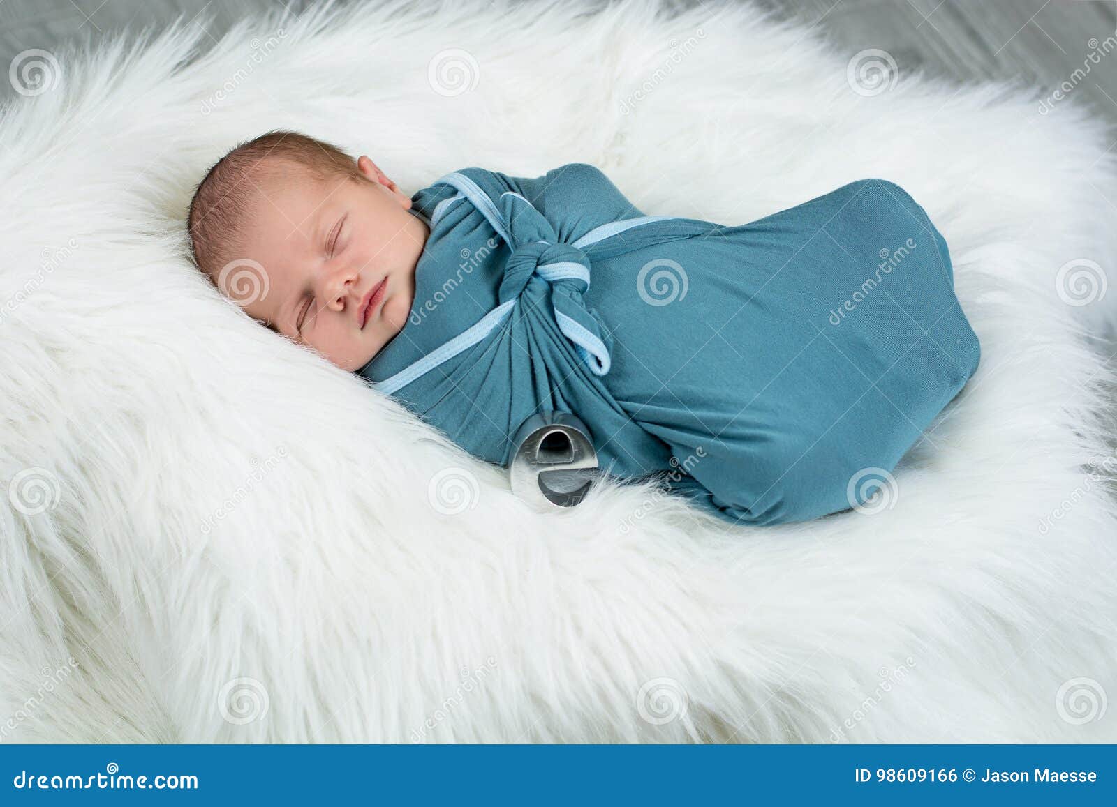 Newborn baby boy sleeping stock photo. Image of laying - 98609166