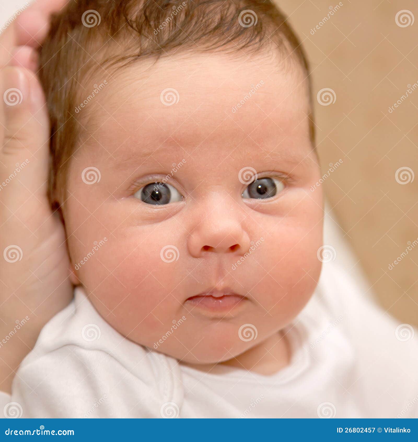 Newborn baby close-up stock image. Image of carefully - 26802457