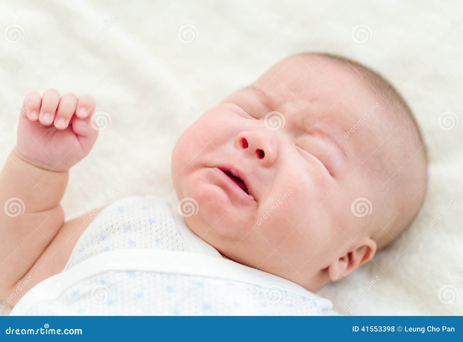 Newborn baby cry stock photo. Image of closeup, distraught - 41553398