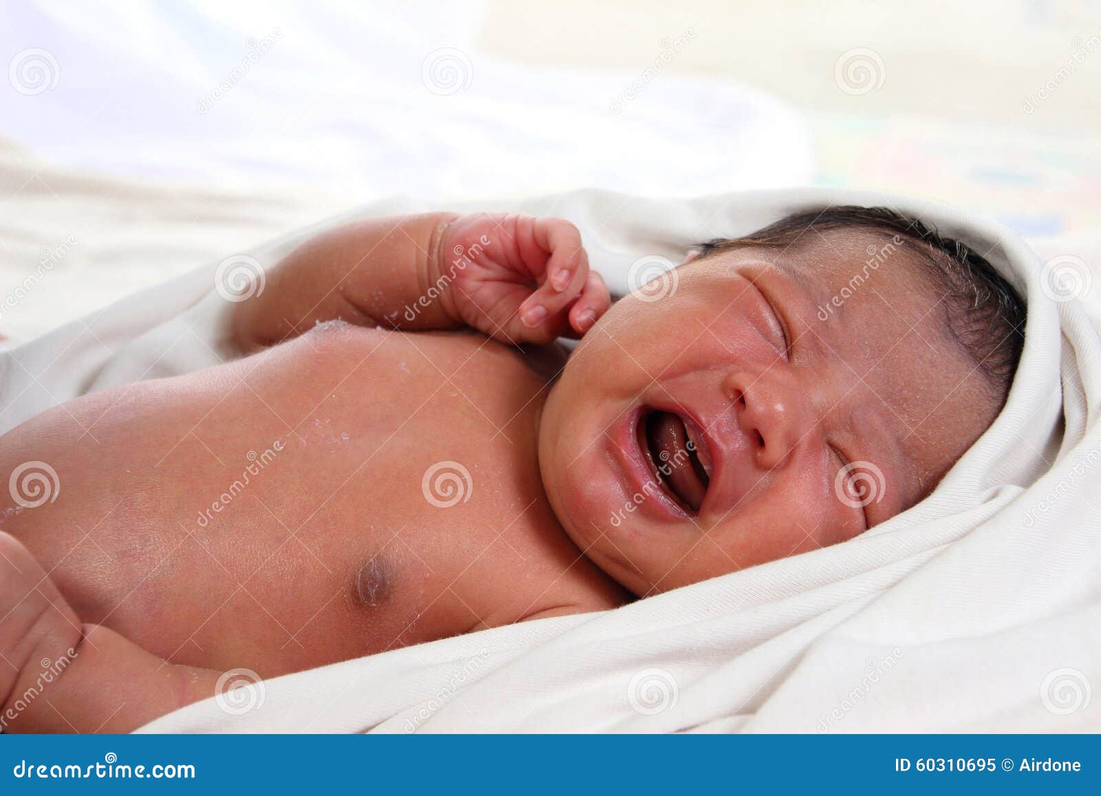 Newborn Baby Crying stock image. Image of face, baby - 60310695