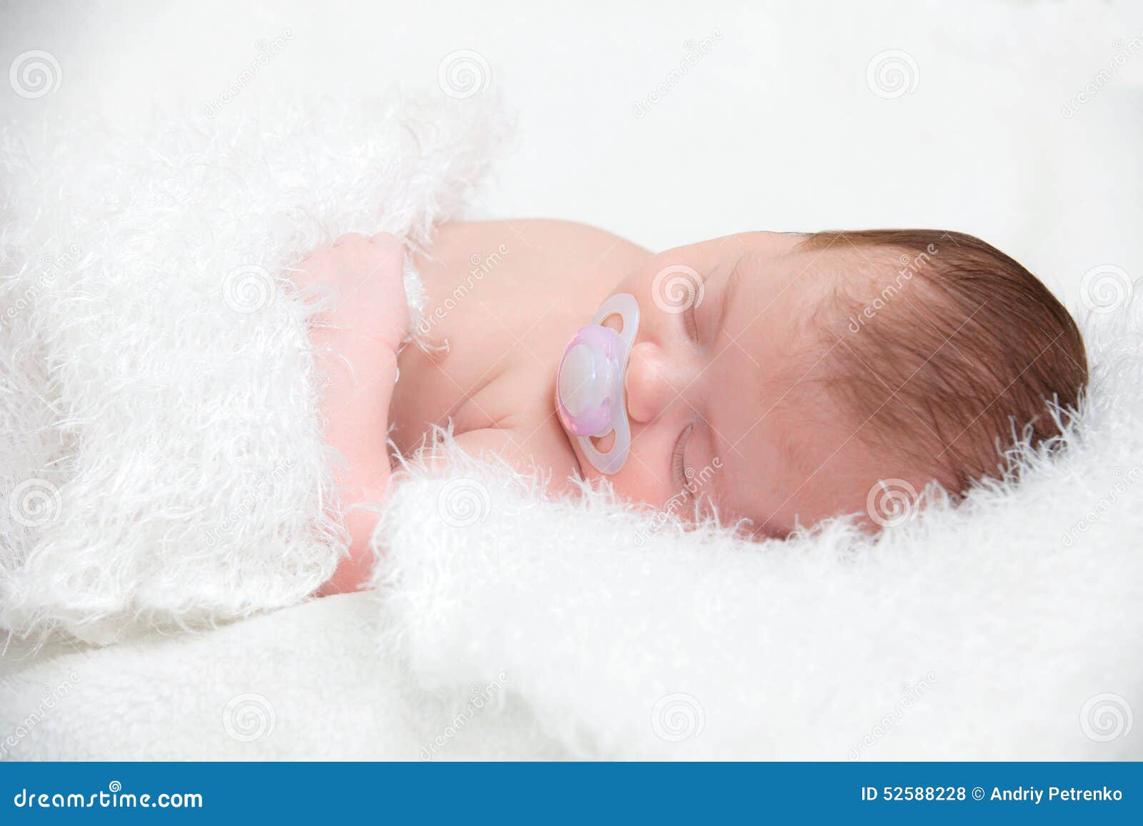 Newborn Baby Curled Up Sleeping Stock Photo - Image of health ...