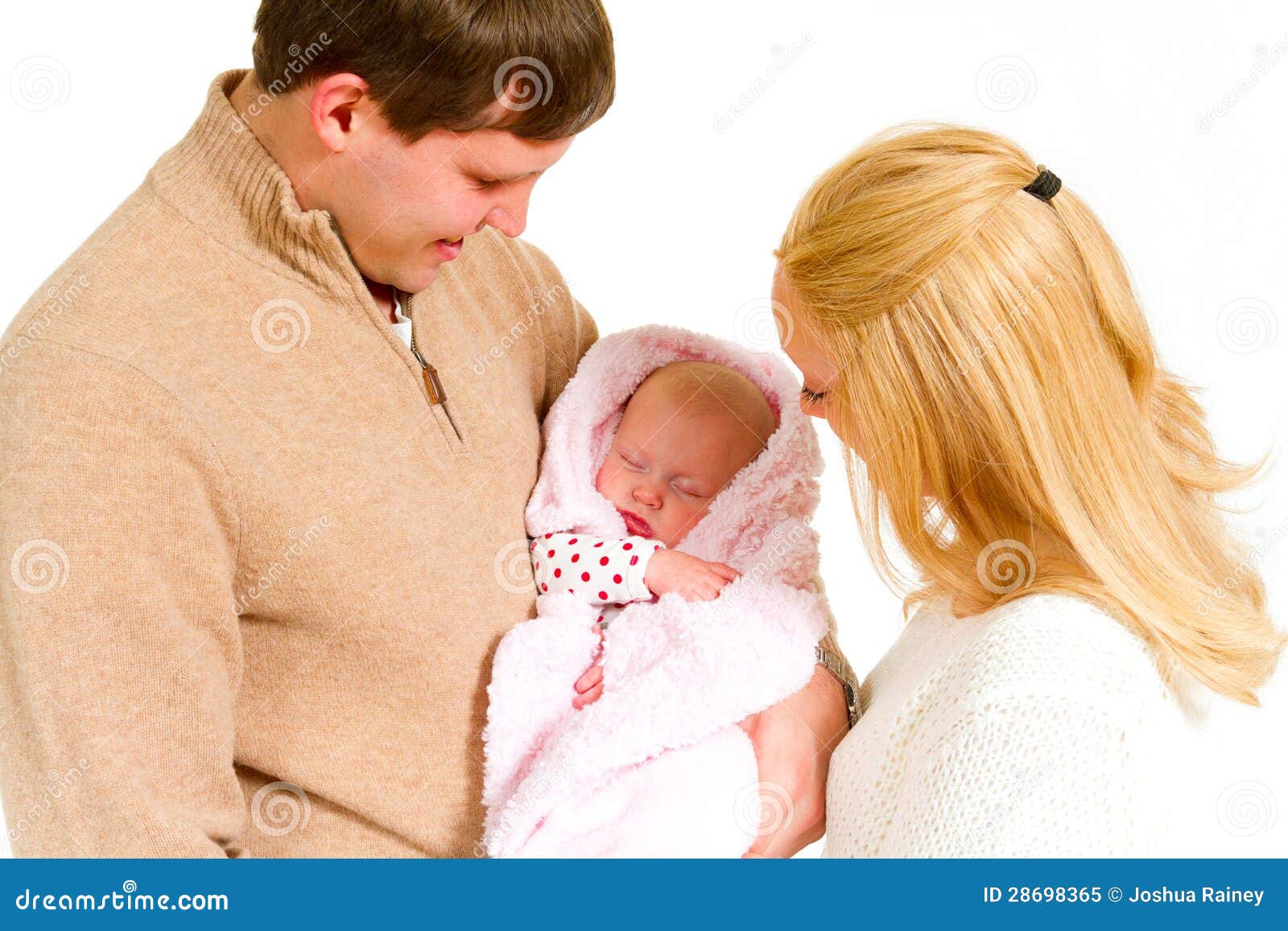 Newborn Baby and Family stock image. Image of isolated - 28698365