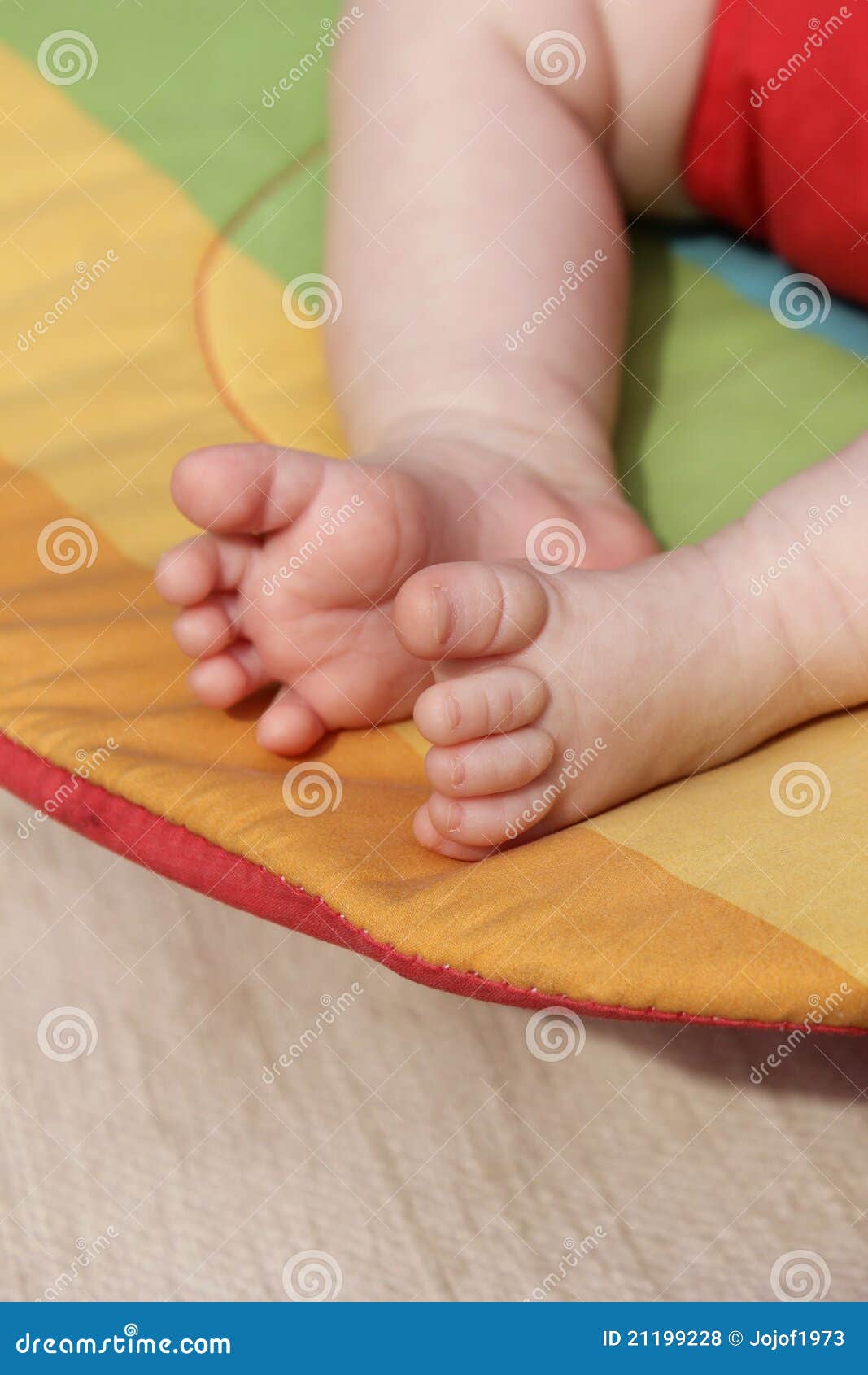 Newborn Baby Feet on a Rainbow Background Stock Photo - Image of child ...