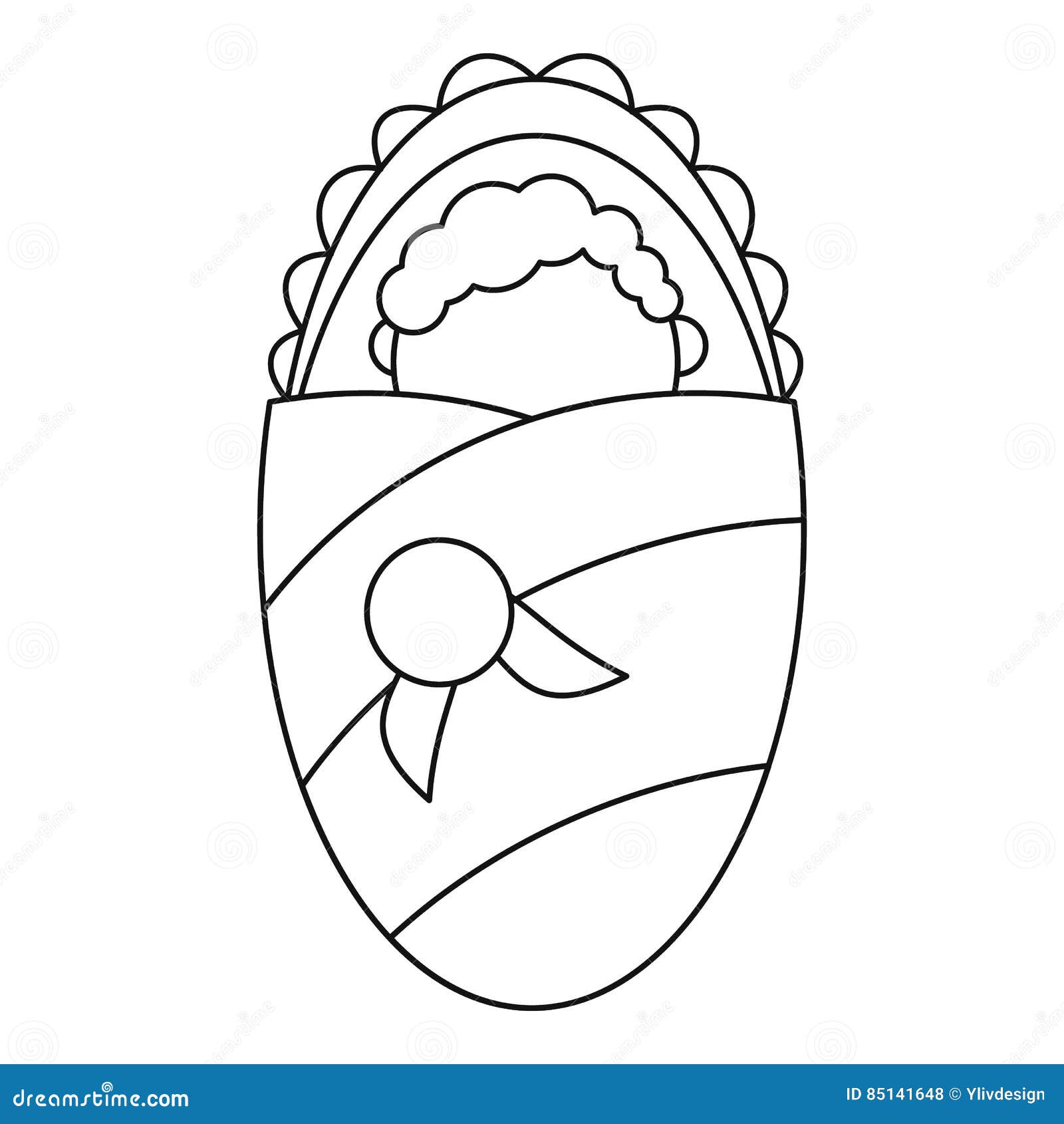 Newborn Baby Icon, Outline Style Stock Vector - Illustration of ...