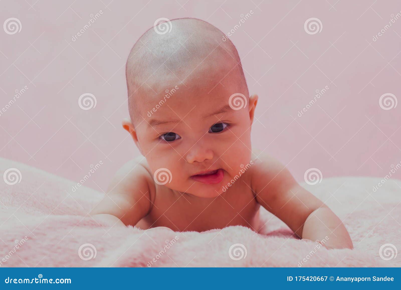 Newborn Baby Looking at the Camera Stock Image - Image of isolated ...