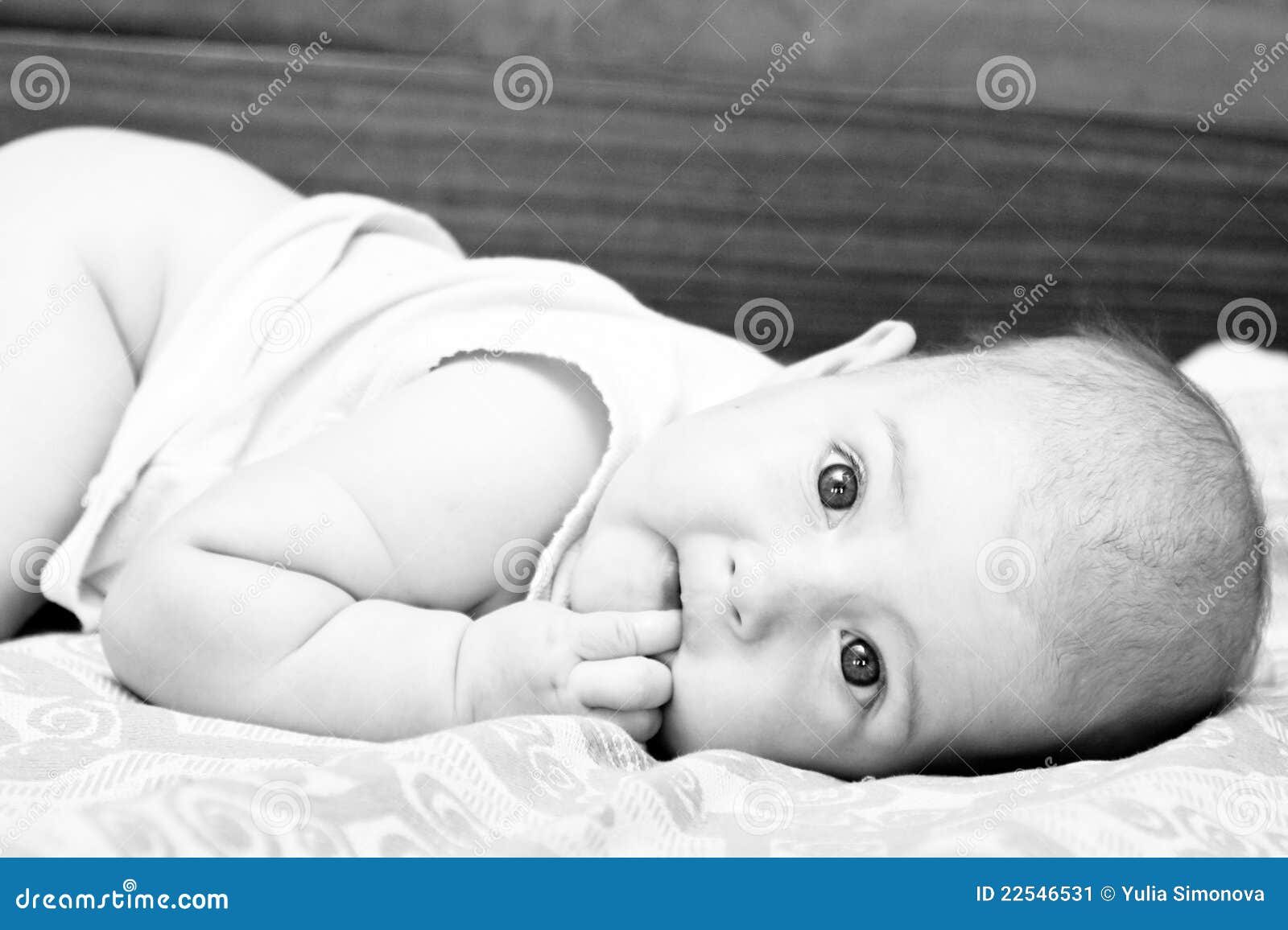 Newborn Baby Looks Interested Stock Image - Image of little ...