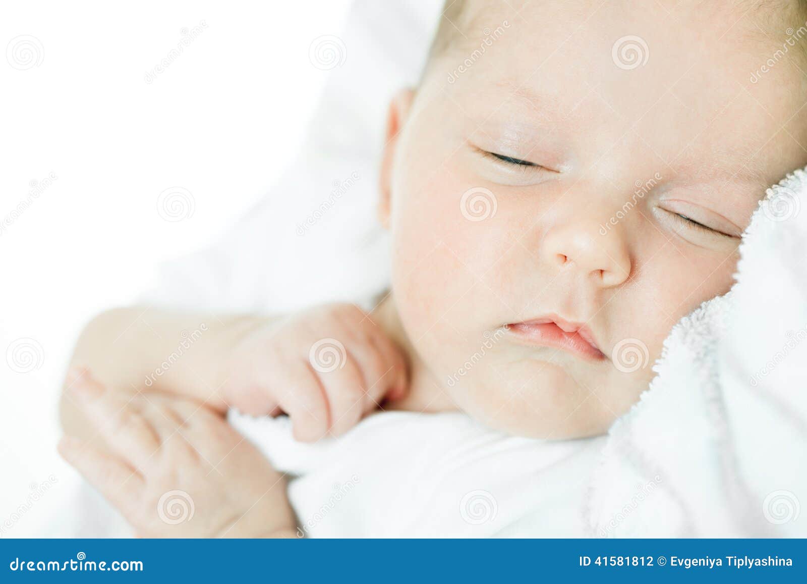 Newborn baby one month age stock photo. Image of towel - 41581812