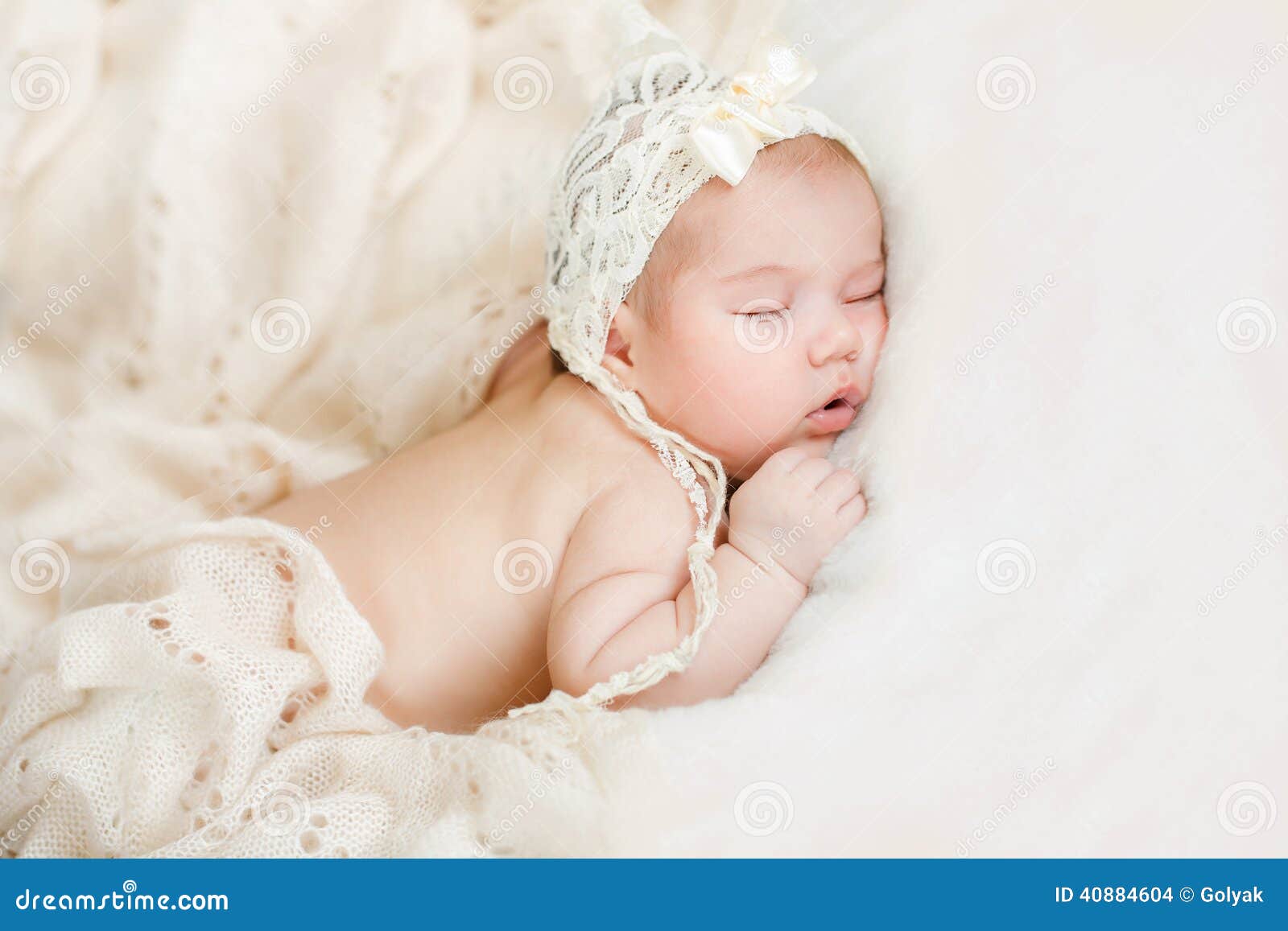 Newborn Baby Peacefully Sleeping Stock Photo - Image of healthy ...