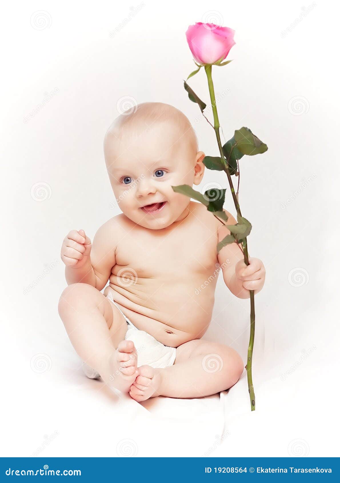 Newborn baby with roses stock photo. Image of blanket - 19208564