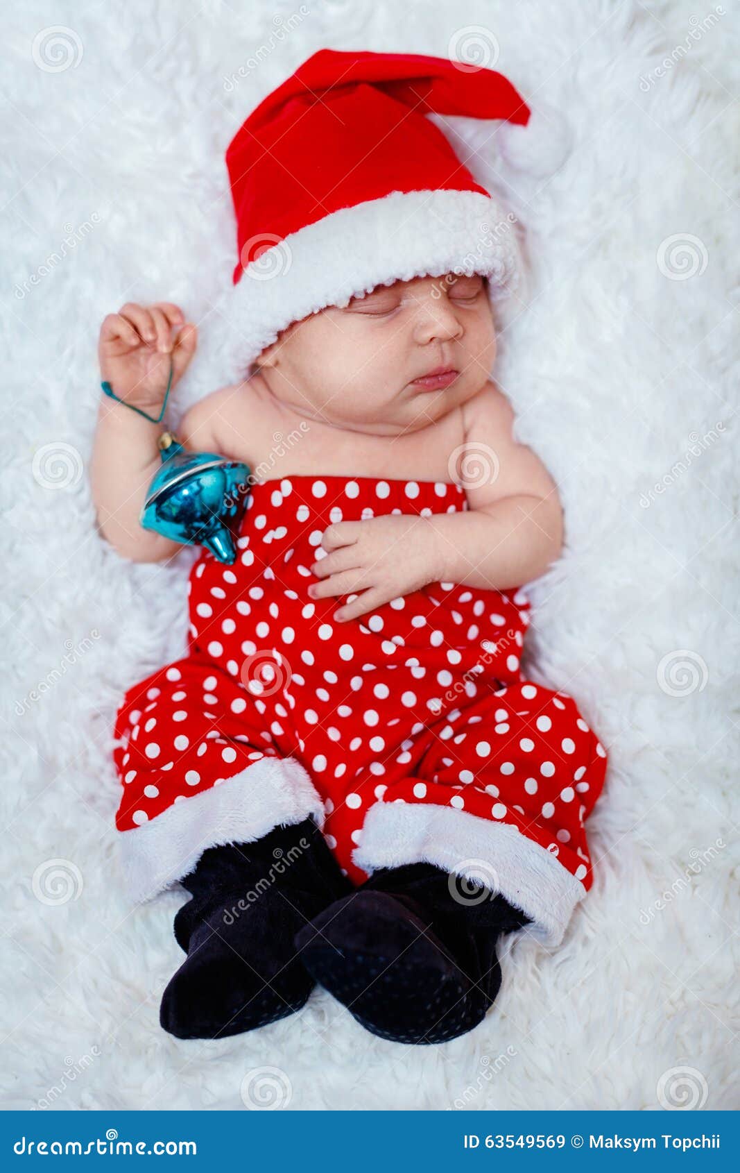 Newborn baby Santa stock image. Image of santa, happy - 63549569