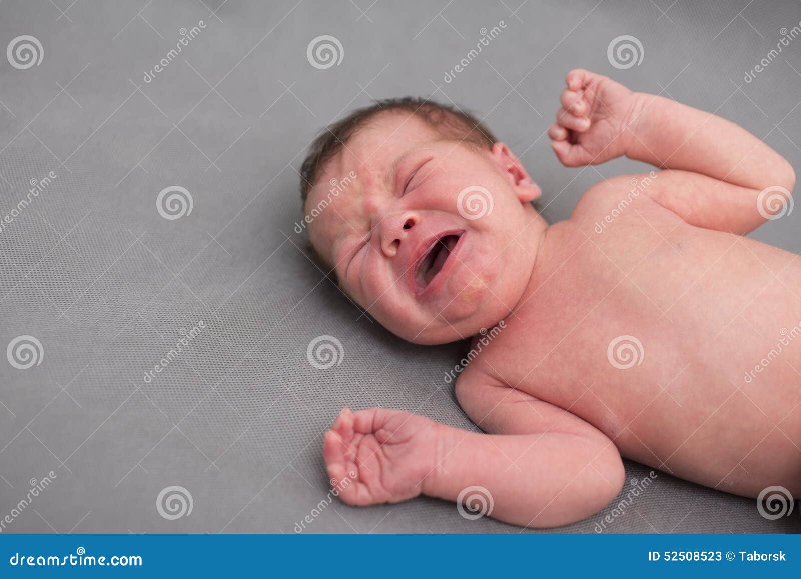 Newborn baby screaming stock image. Image of beauty, lifestyle - 52508523