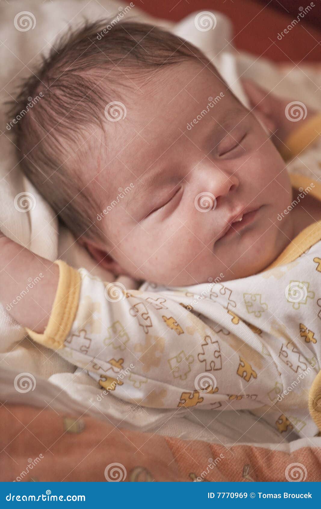 Newborn Baby Sleeping Portrait Stock Image - Image of infant, child ...