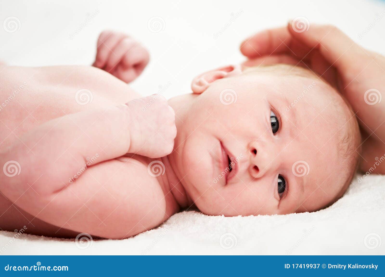 Newborn Baby Under Adult Hand Stock Image - Image of life, love: 17419937