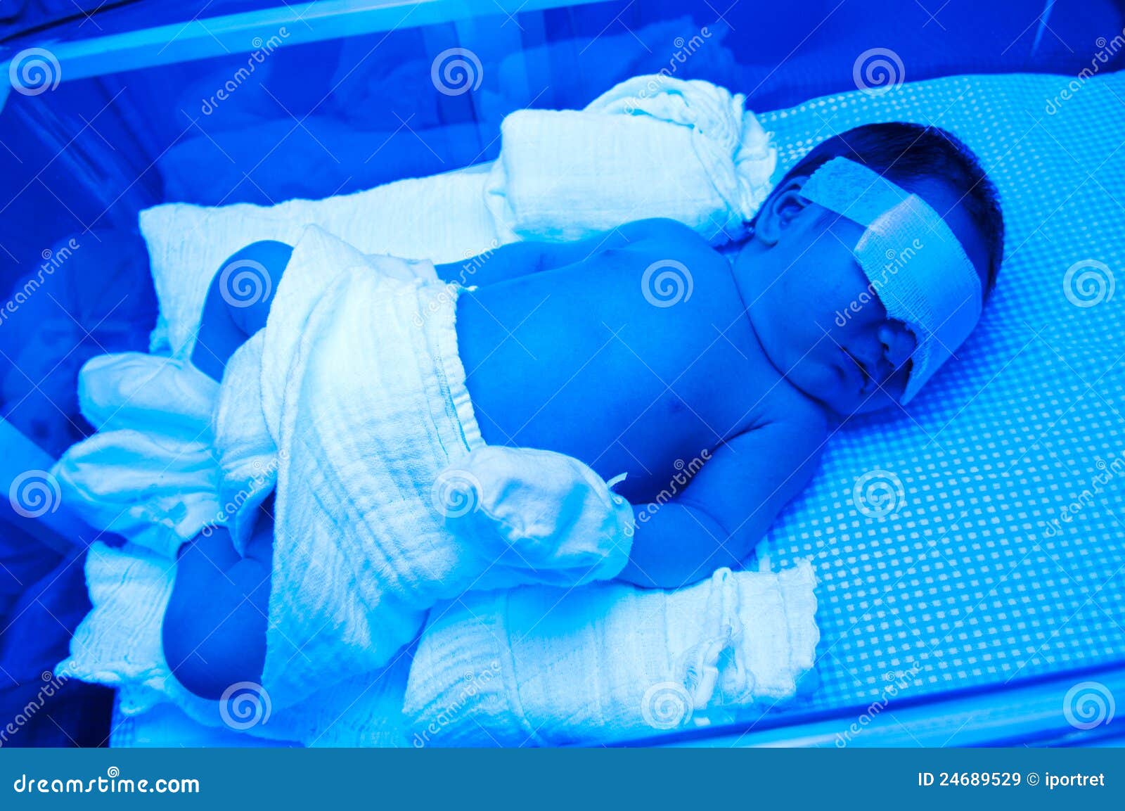 Newborn Baby Under Ultraviolet Light Stock Image - Image of ultraviolet ...