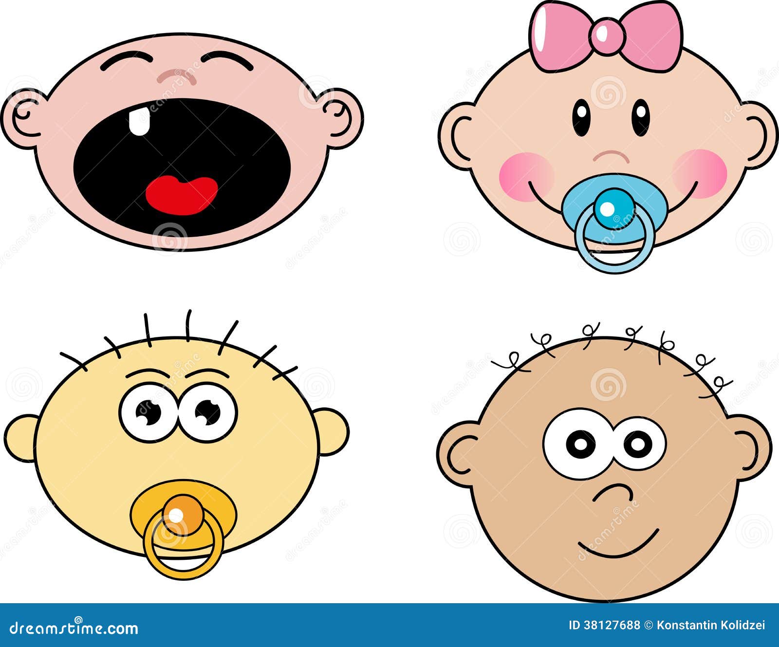 Newborn stock vector. Illustration of girl, happiness - 38127688