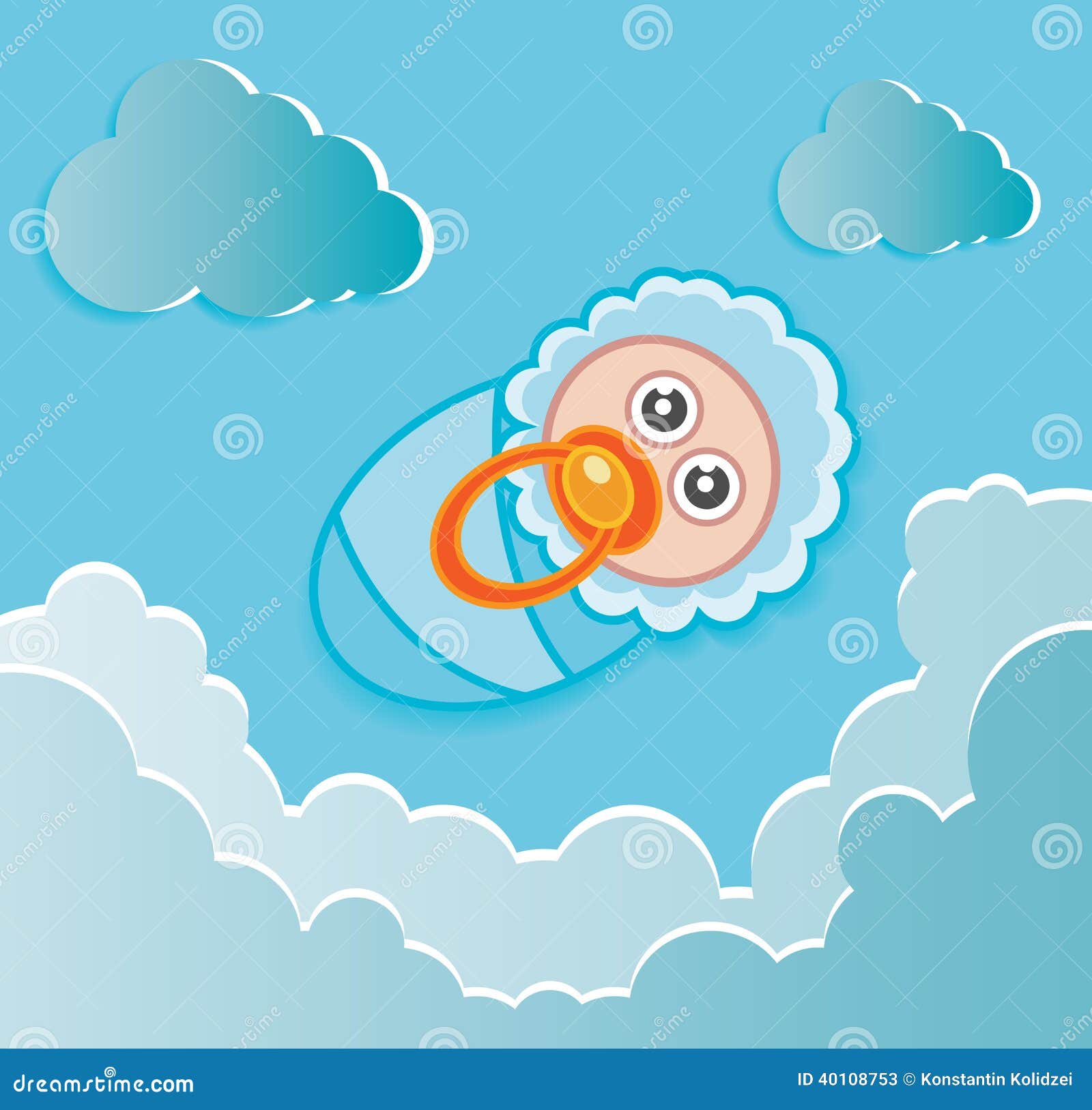 Newborn stock vector. Illustration of surprise, illustrations - 40108753