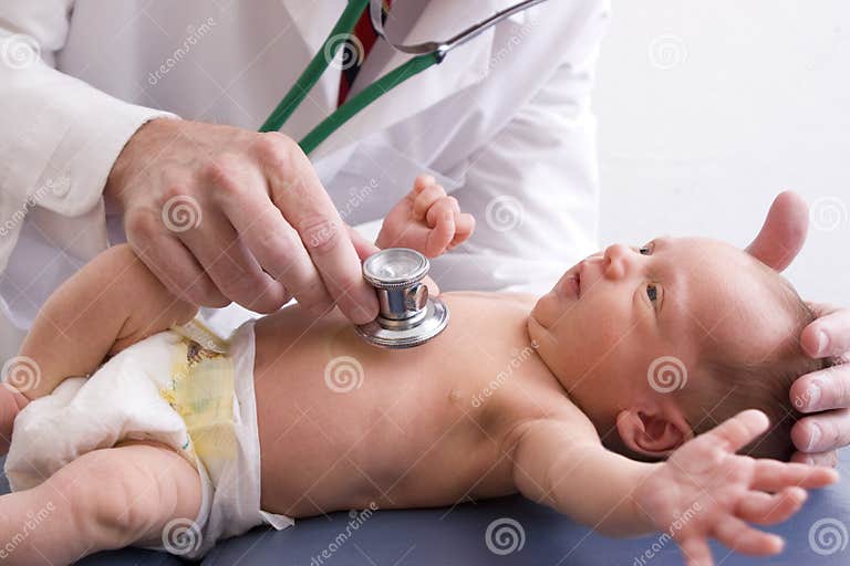 Newborn check-up stock photo. Image of health, baby, exam - 3507826