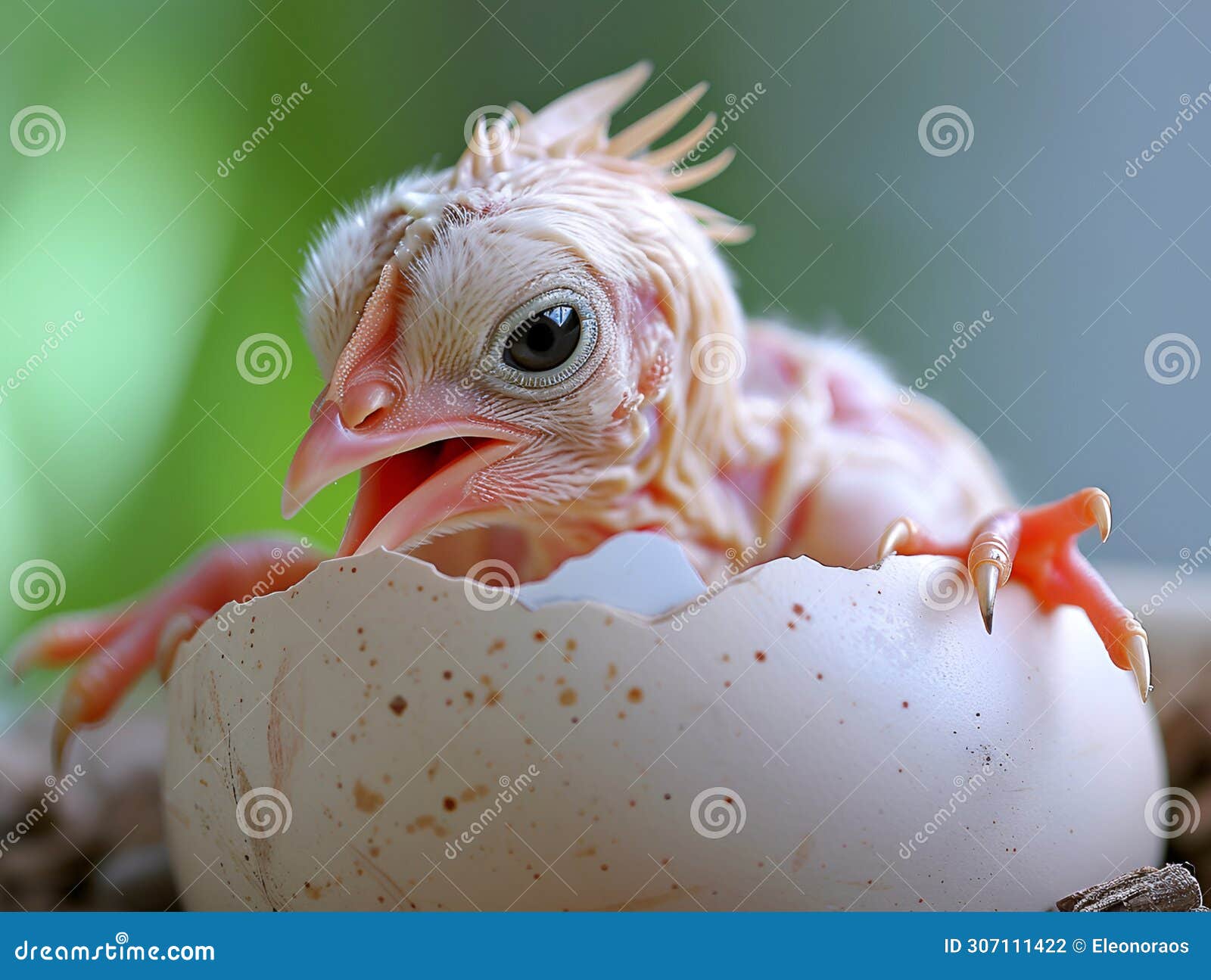 Newborn Chick Emerging from Its Egg, a Moment of New Life Beginning ...