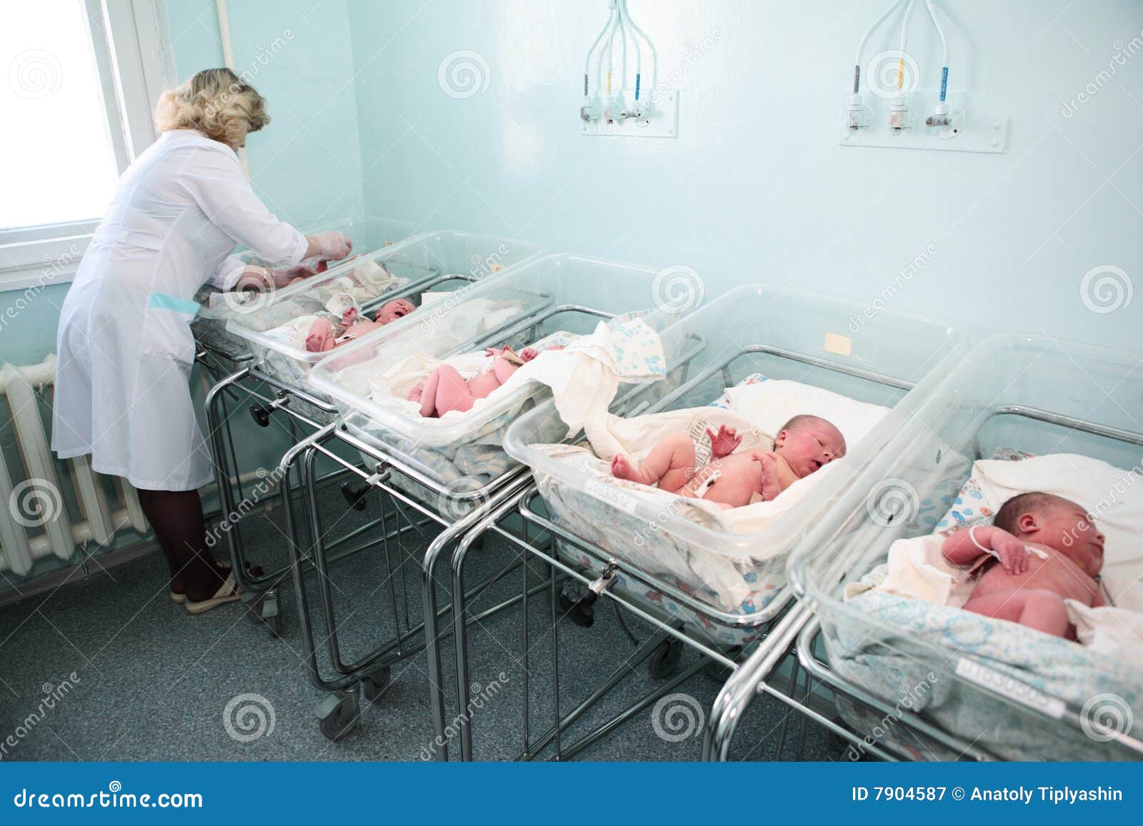 Newborn in Childbearing Centre Stock Image - Image of newborn, midwife ...