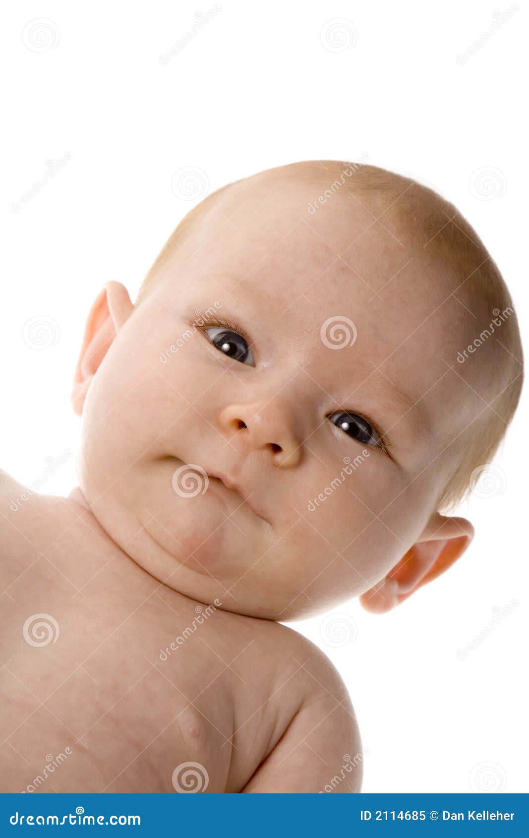 Newborn with content look stock image. Image of blue, portrait - 2114685
