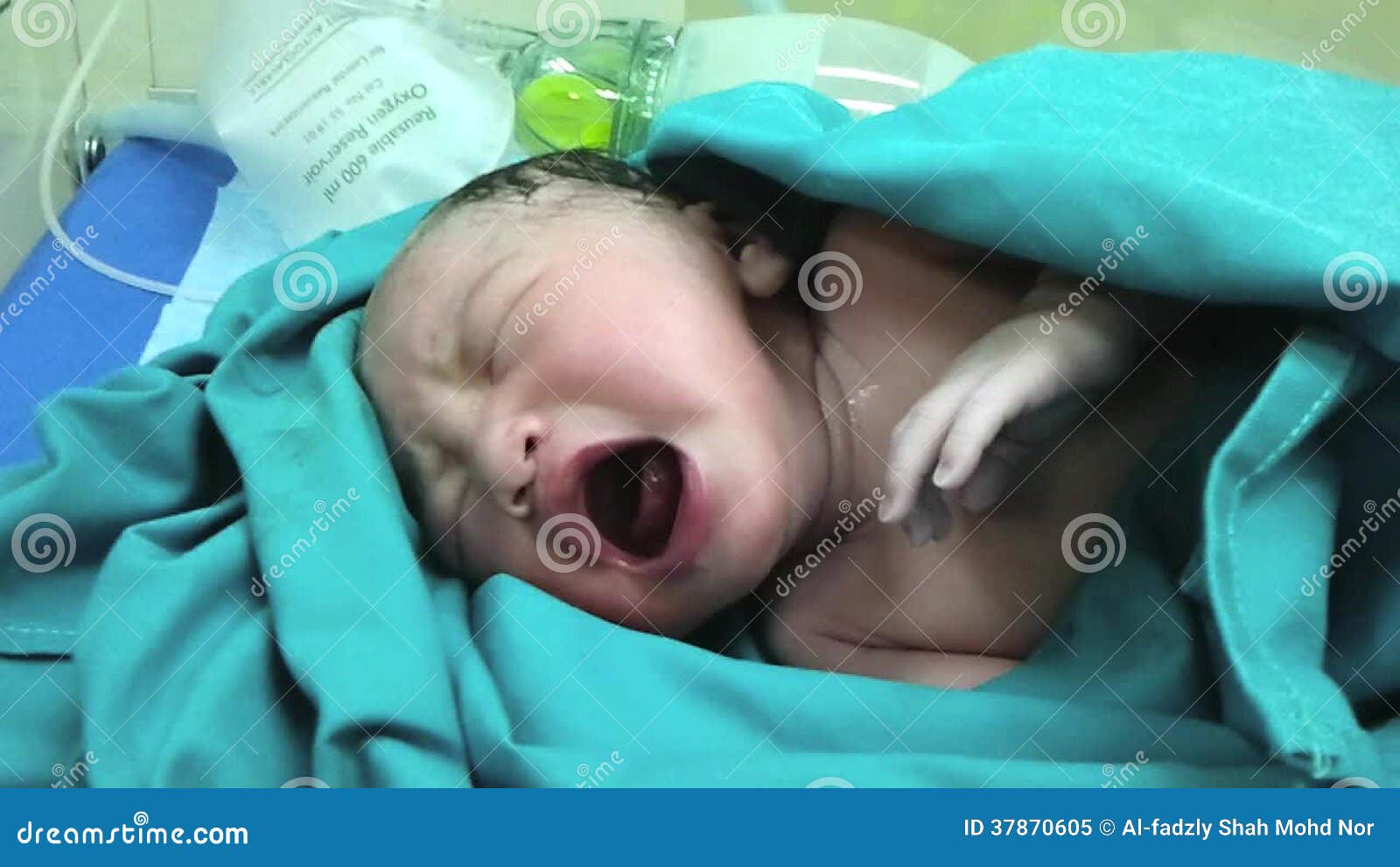 Newborn crying stock footage. Video of distress, soothing - 37870605