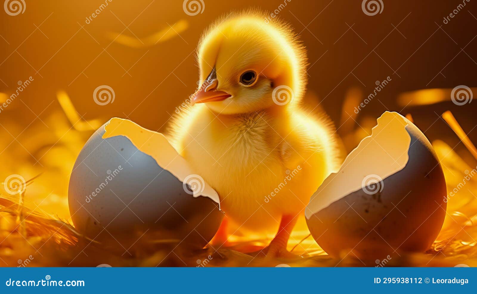 Newborn Duckling with Broken Egg Shell. Eggshell and Newborn Duckling ...