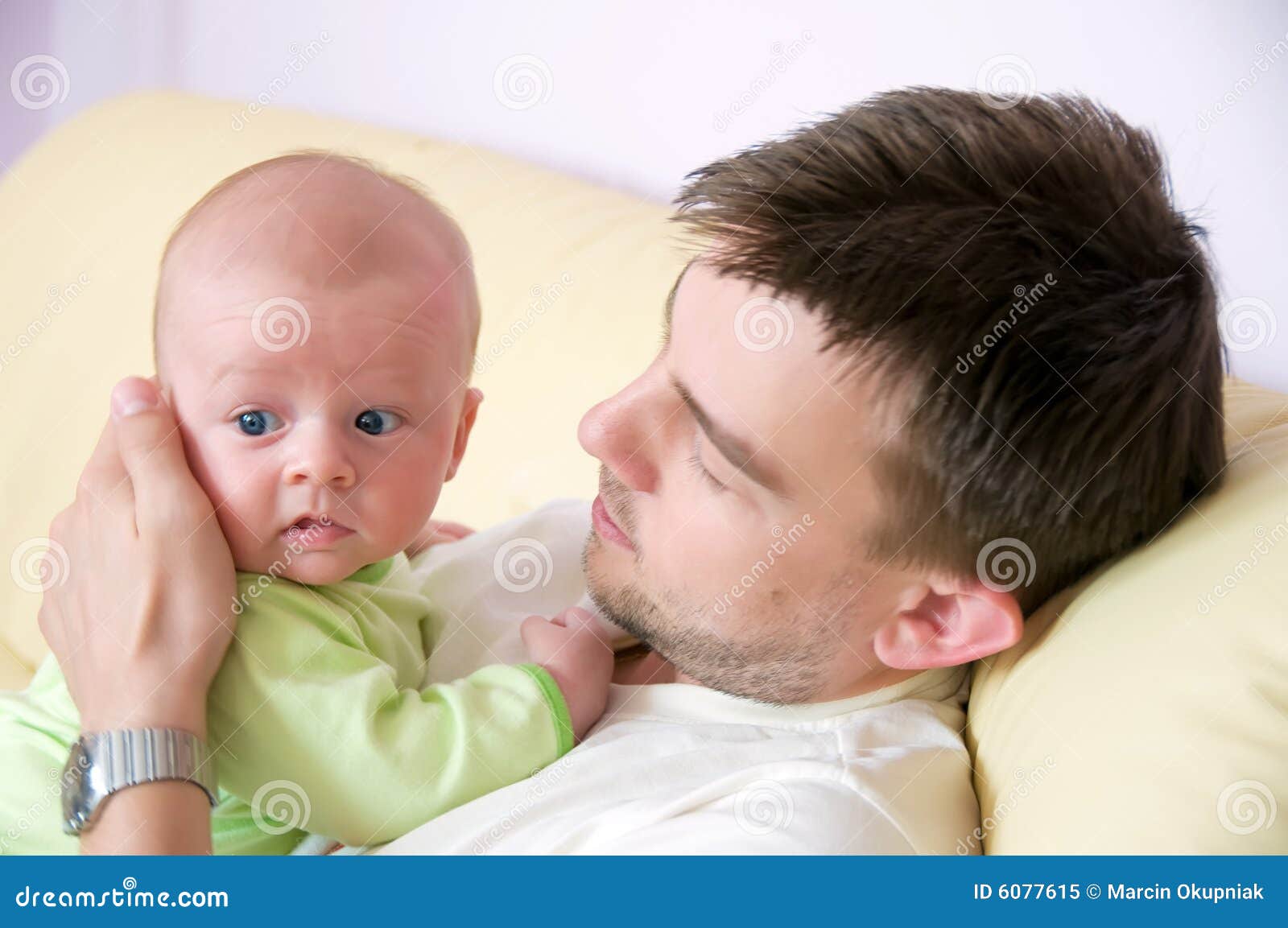 Newborn in Father S Embrace Stock Image - Image of babies, caucasian ...