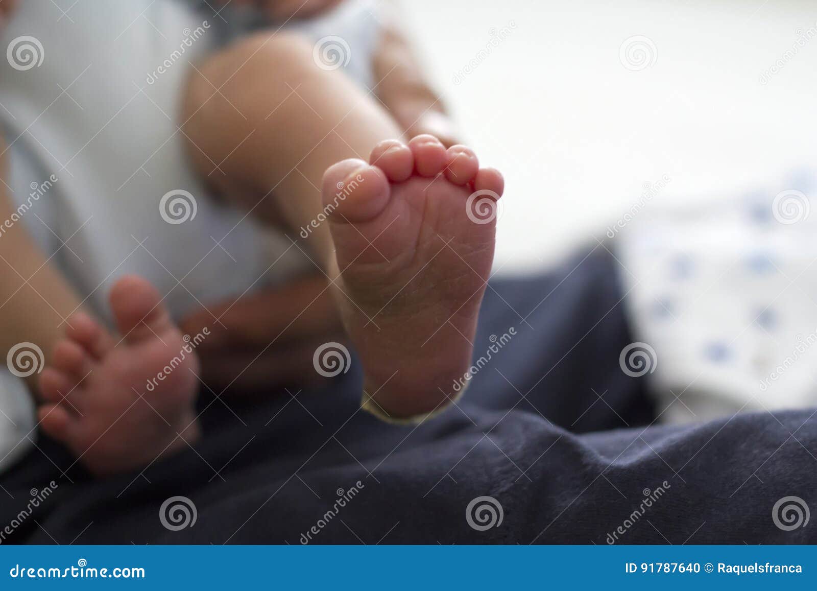 Newborn feet stock photo. Image of feet, family, neonatal - 91787640