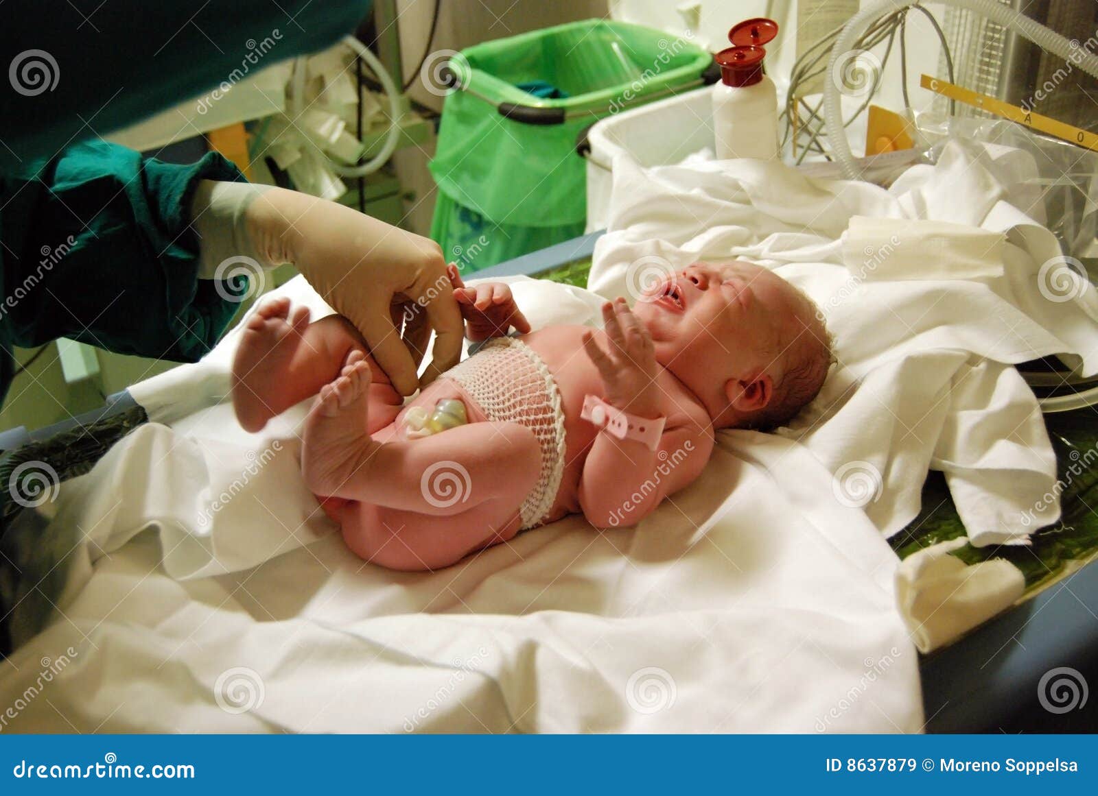 Newborn: first inspection stock image. Image of checkup - 8637879